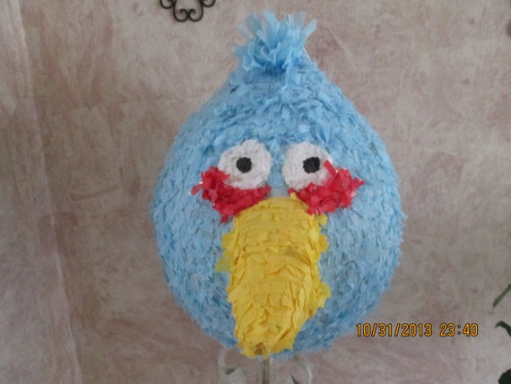 Blue Bird Pinata Angry Blue Pinata Irritated Bird Pinata