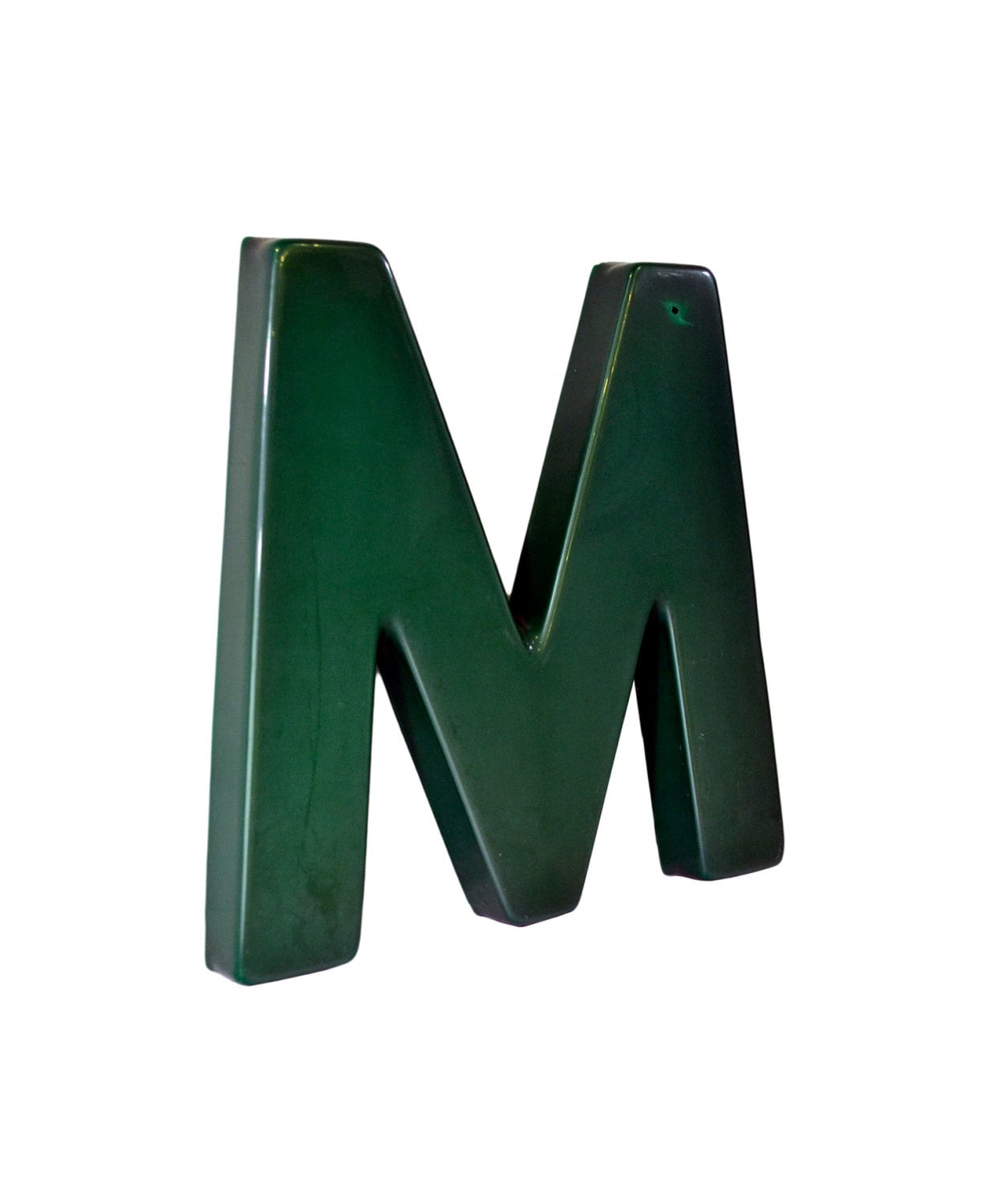 Vintage Letter M Large Industrial Letter M Large Green