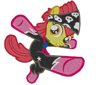 Apple Bloom Rock Outfit Cutie Mark Crusader Embroidery Design File ...