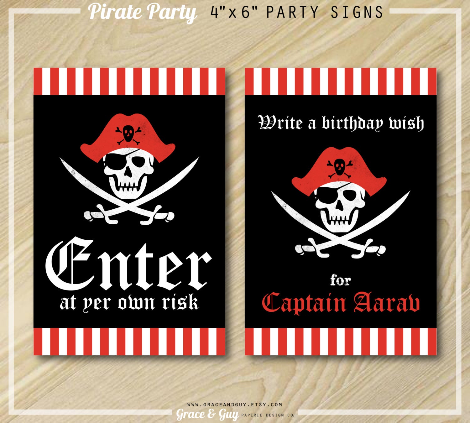 Pirate Party Birthday Party Signs Printable Birthday Signs