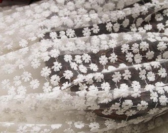 Daisy lace fabric | Etsy