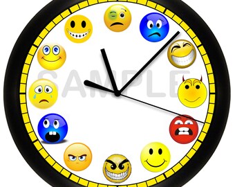 Smiley face clock | Etsy