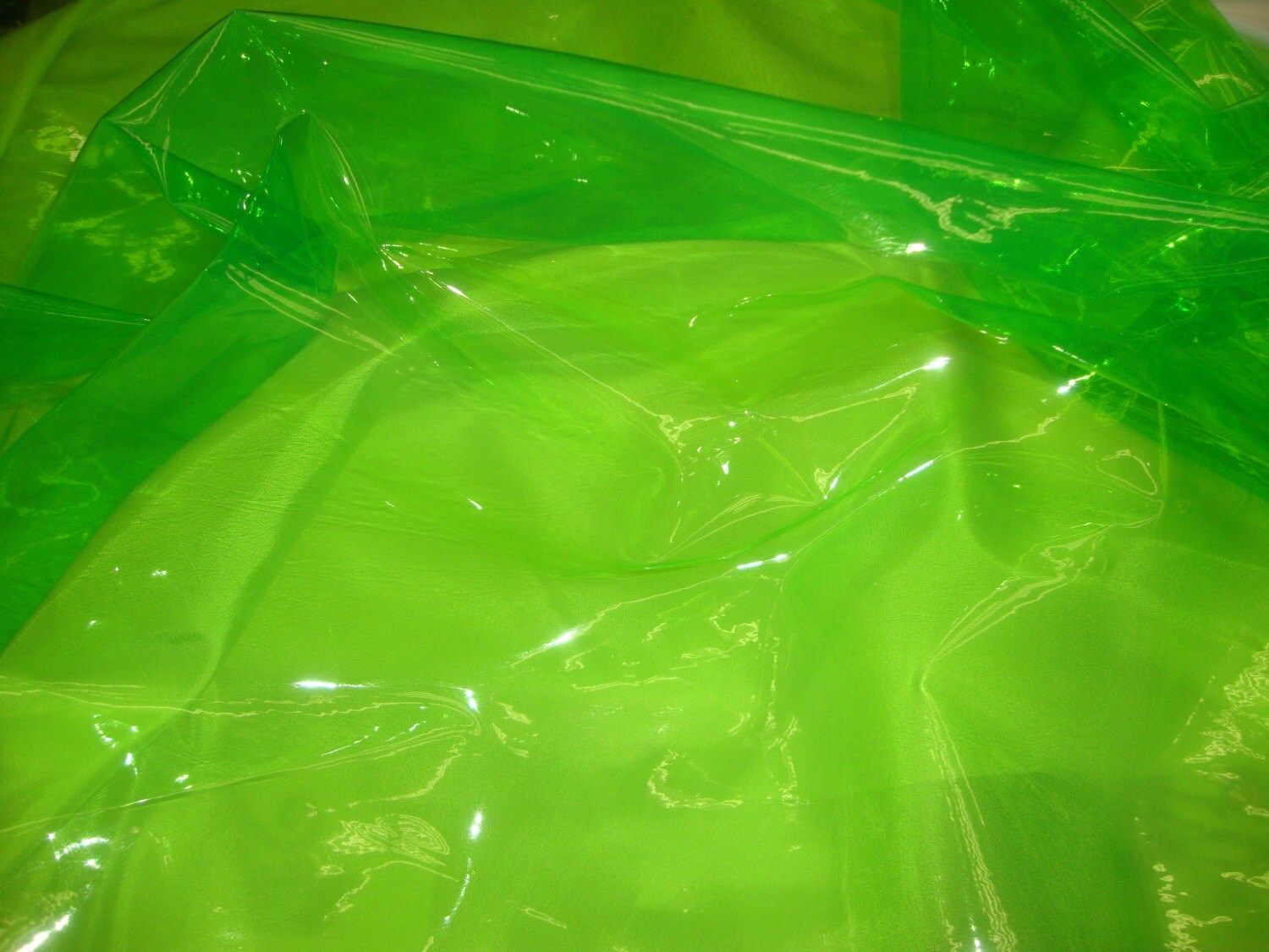 54 Wide Green 10 Gauge Transparent Tinted Plastic Vinyl