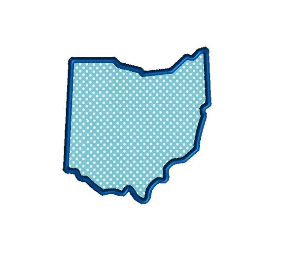 Ohio State Shape Applique Machine Embroidery Design-INSTANT