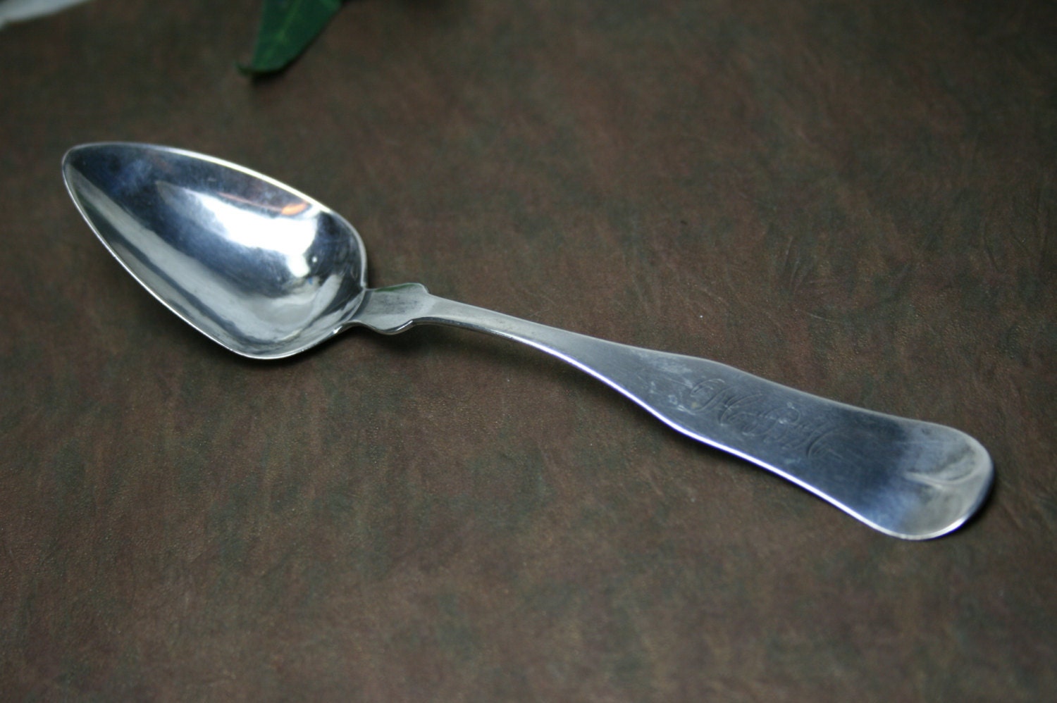 Antique Silver Spoon – Engraved – Circa 1860’s – Haute Juice