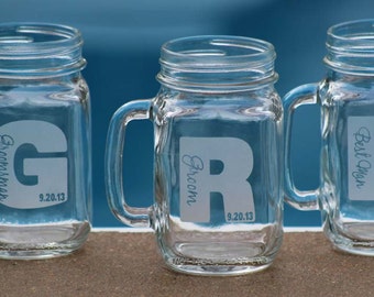 Engraved mason jar | Etsy