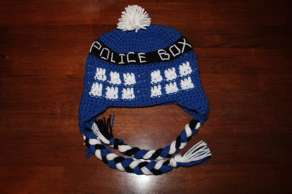 Crochet Doctor Who Tardis Hat