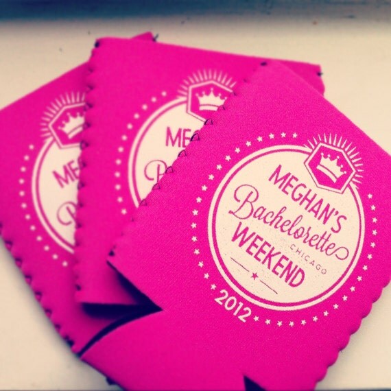 Items Similar To Custom Bachelorette Koozies Girls Weekend Crown