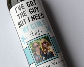 Items similar to Beach Wedding Wine Label- Personalized Label - Custom ...