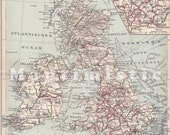 Items similar to 1898 Shipping Routes in Great Britain and in Ireland ...