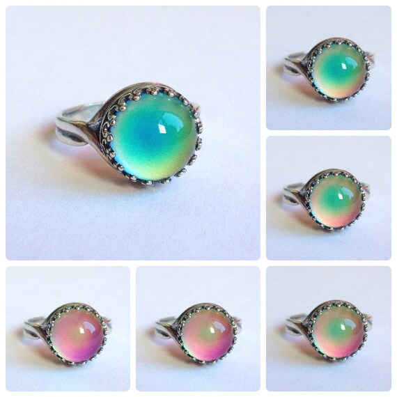 Mood Ring Sterling Silver 925 11 mm High Quality