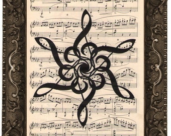 Music note flowers | Etsy