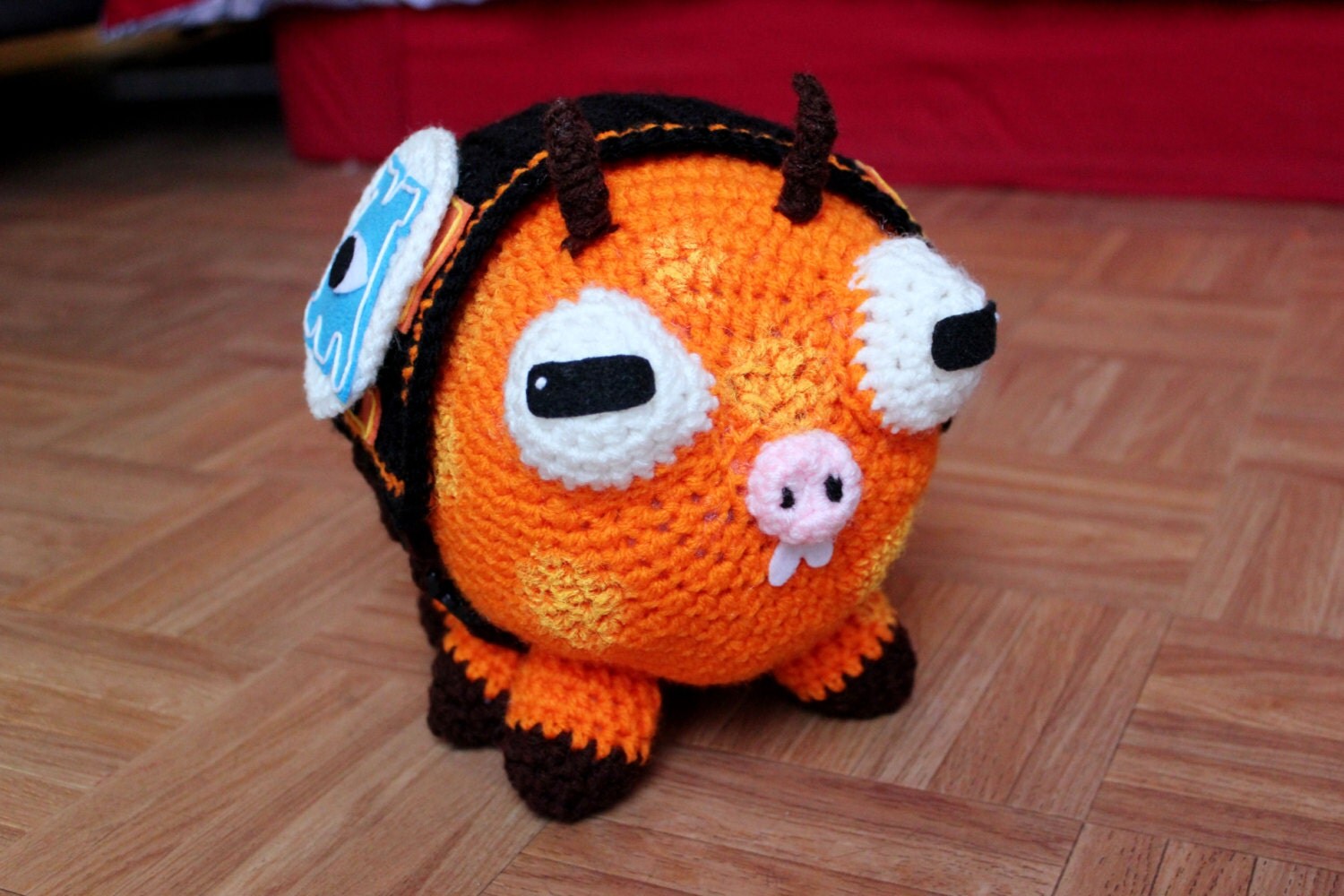 Archie the Scare Pig Plush Monster's University by YubNubShop