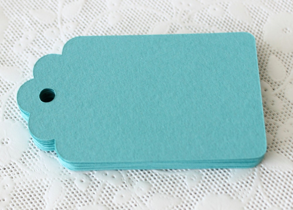 50 Teal Gift Tag Wedding Tags Escort Card by MailboxHappiness