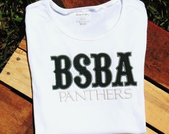 Bell Shoalsl Baptist Academy (BSBA) Panthers Shirt Embroidery/Applique ...