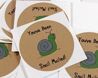 Popular items for snail mail sticker on Etsy