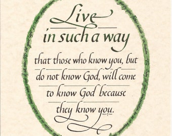 Live in such a way | Etsy