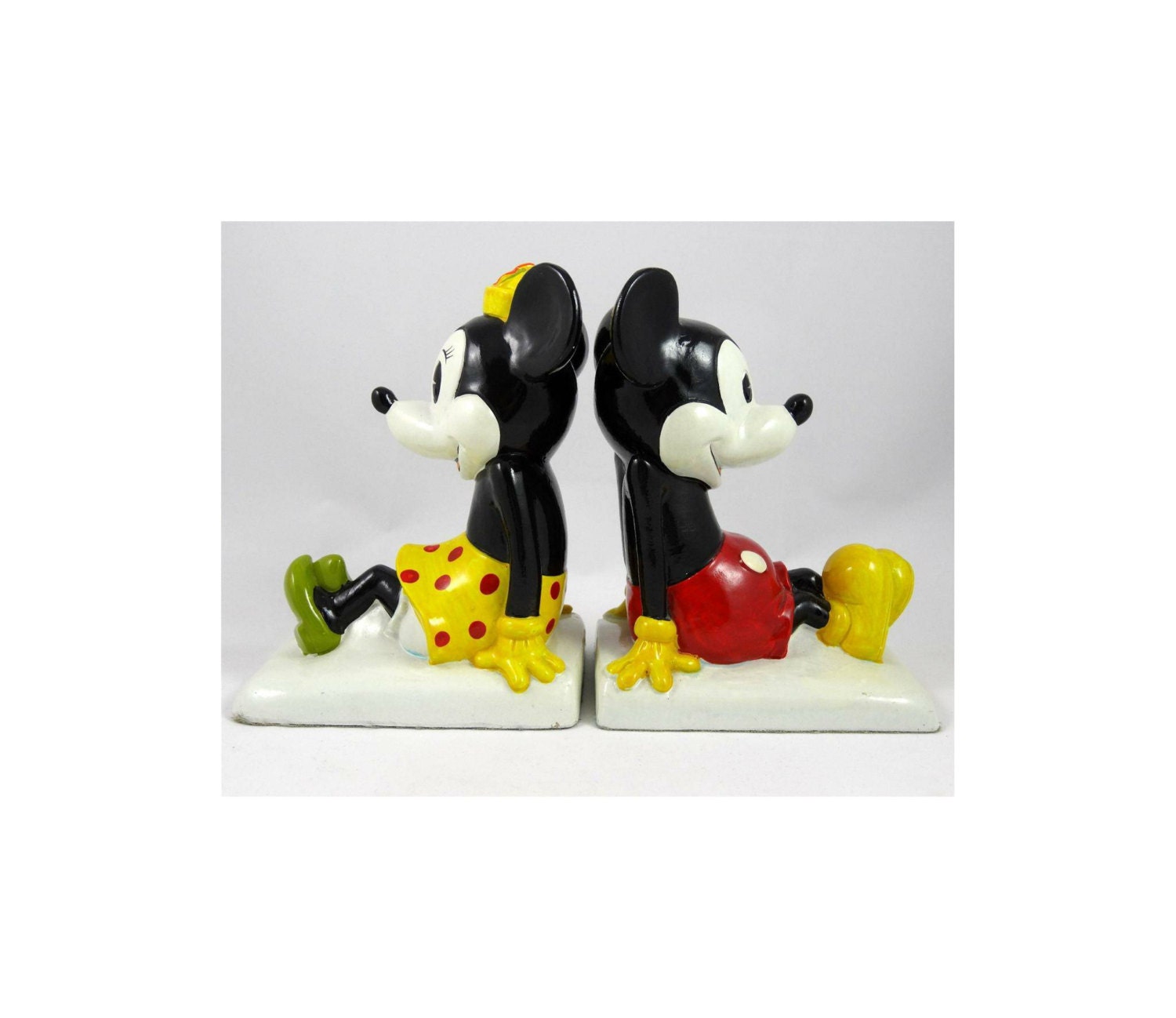 MICKEY & MINNIE MOUSE Pie Cut Eyes Walt Disney Productions