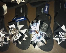 Unique football flip flops related items | Etsy