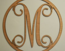 Single Letter with Ring 17 Inch, 23 Inch Frame Wooden Monogram,Framed ...