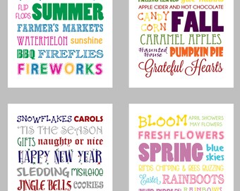 Items similar to Seasonal Art Print "Fall In Love" Featuring A Leaf ...