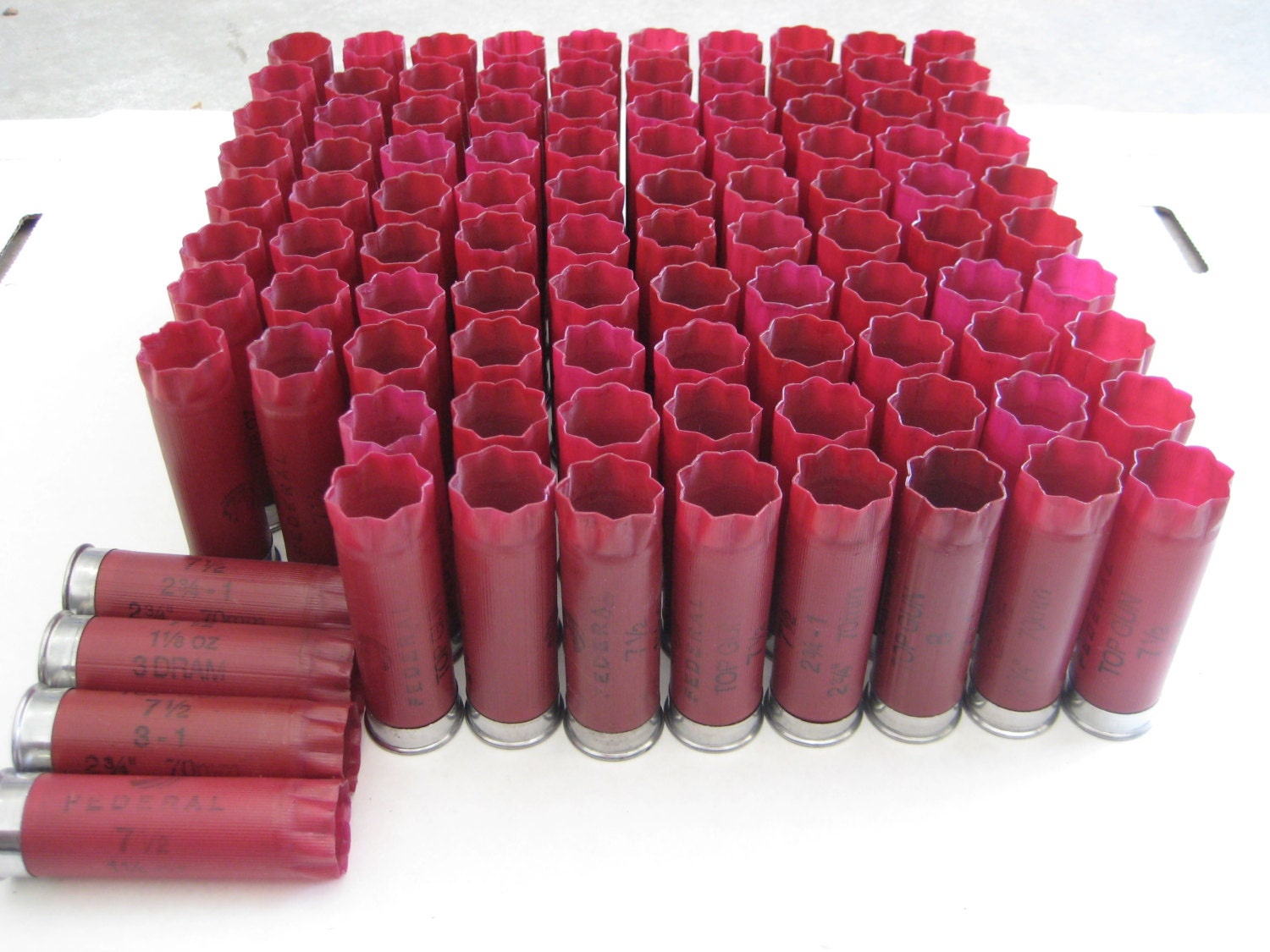 Huge Lot 100 Empty Shotgun Shells/Hulls 12 gauge Federal..