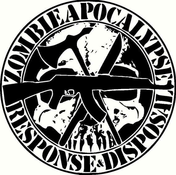 Items similar to Zombie Apocalypse Response & Disposal Vinyl Decal ...