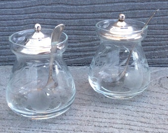 Popular items for glass condiment jar on Etsy
