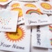 75 Rainbows and Sunshine Personalized Name Labels