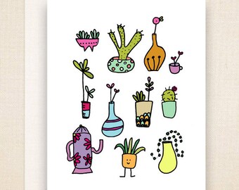 Popular items for succulent drawing on Etsy