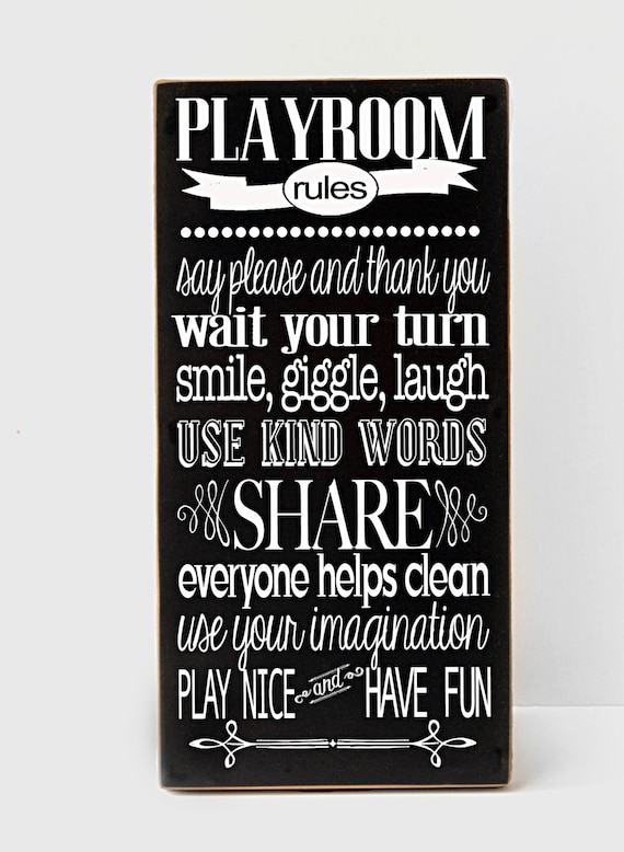 Playroom Rules Wood Sign Playroom Decor Child s By Vinylcrafts playroom-rules-wood-sign-playroom-decor-child-s-by-vinylcrafts