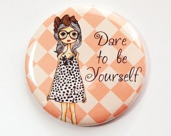 Funny compact mirror purse mirror humor funny by KellysMagnets