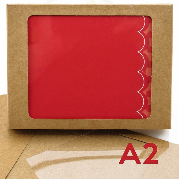 25 sets A2 Kraft Window Box and Clear Poly Window by MindtheWrap