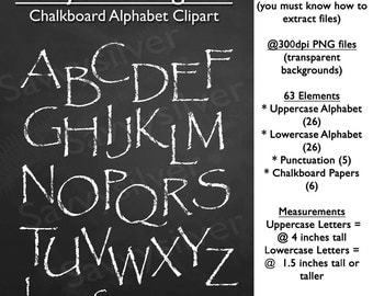 Chalkboard Alphabet Line Wall Cards Posters Manuscript A-Z