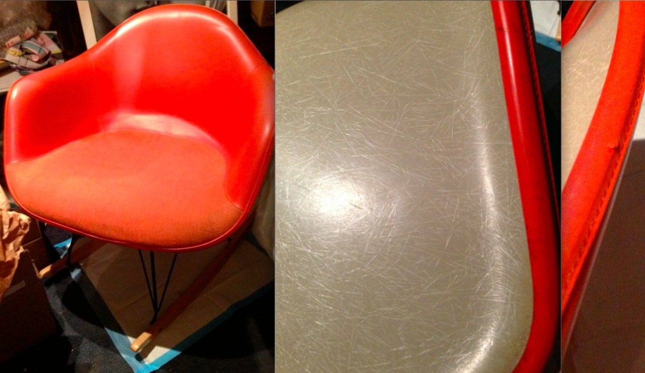 EAMES ALEXANDER GIRARD Coral Red Orange Herman Miller fabric and ...