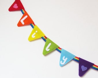 Unique rainbow bunting related items | Etsy