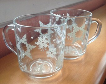 Popular items for snowflake mug on Etsy