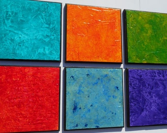 Wood Panel Art - Multi Panel Art - Modern Art - Acrylic Paintings ...