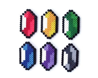 Legend of Zelda Rupee Perler Sprites