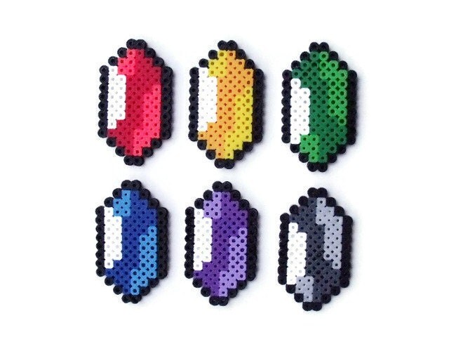 Items similar to Legend of Zelda Rupee Perler Sprites on Etsy