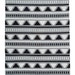 CAMP RUG 4x6 triangle black white grey aztec by PatternSociety