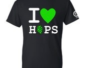 Items similar to I Love Hops T-shirt screen printed on 50/50 5.3oz ...