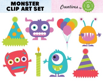 Popular items for monsters clip art on Etsy