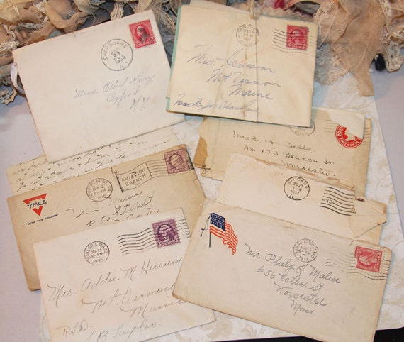 Old Postage Envelopes & Letters Early 1900's by VintageSupplyCo