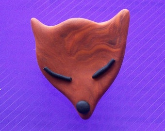 Polymer clay fox | Etsy