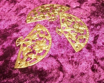 Items similar to Fanciful-antique vintage filigree fan assemblage ...