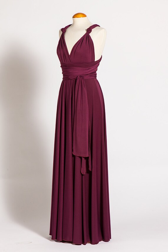 Mariage Marsala Marsala robe de infini maxi Robe Longue
