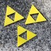 3 x Laser cut acrylic Delta Triforce charms
