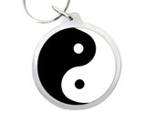 Items similar to YIN YANG Keyring 1.75" Awesome Keychain with Ancient ...