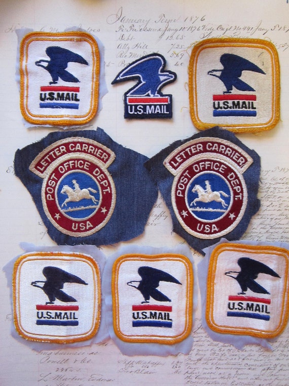 8 vintage U.S. Mail patches post office letter carrier